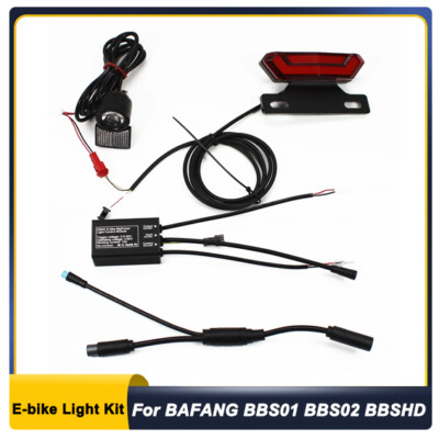 E-bike Headlight & Tail Light Kit 6V Signal Control For BAFANG BBS01 ...