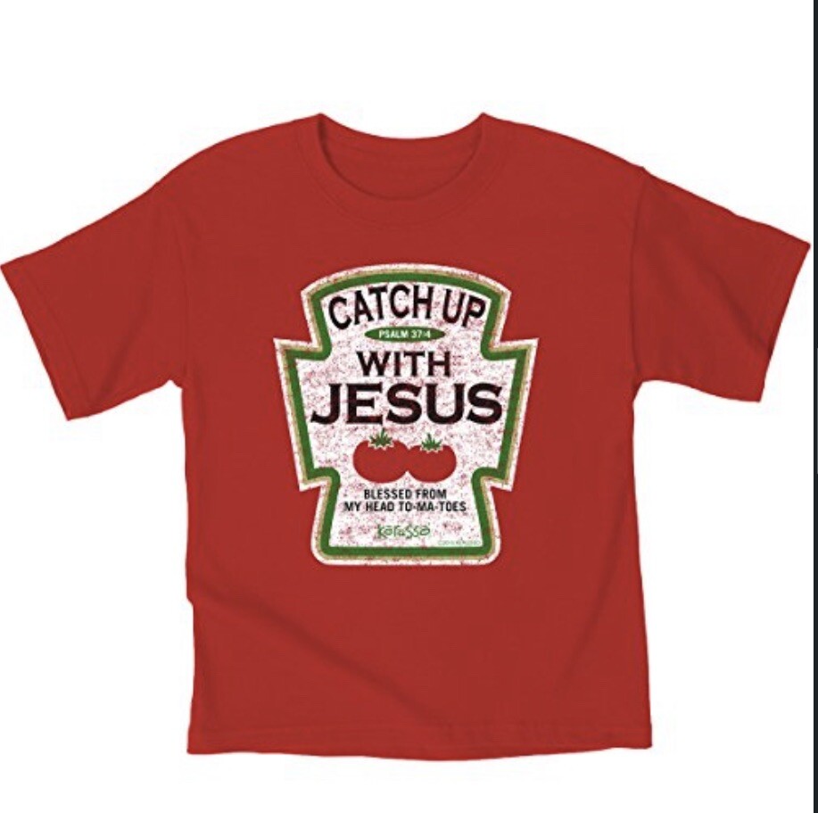 Kerusso Catch Up with Jesus | Blessed From My Head Christian T-Shirt ...