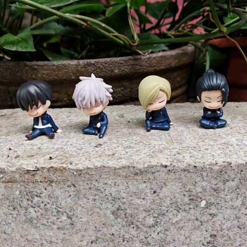 4pcs Anime Jujutsu Kaisen Figure Sleep Gojo Satoru Geto Suguru Dolls ...