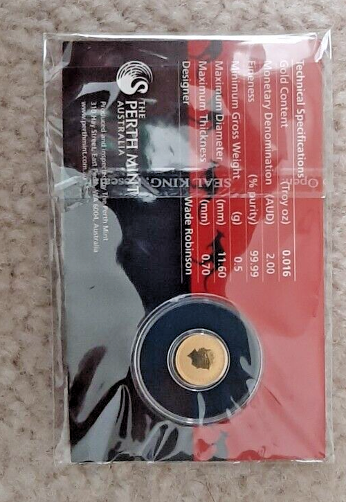 2012 Australian Mini Roo 1/2 Gram .9999 Gold Bullion Kangaroo $2 Coin ...