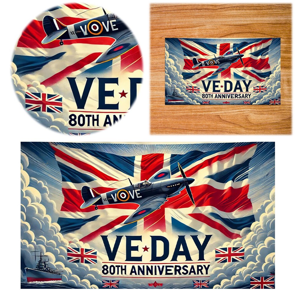 VE Day 80th Anniversary Flag,Decorations Memorabilia Victory In Europe ...