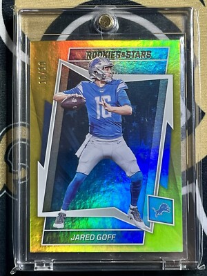 2022 Panini Football Rookies and Stars Jared Goff Gold 10/10 RAMS LIONS ...