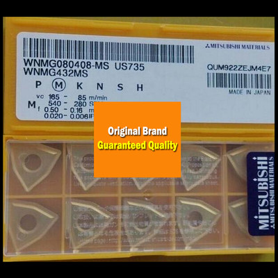10PCS / BOX Original MITSUBISHI WNMG080408-MS US735 WNMG432MS Carbide ...
