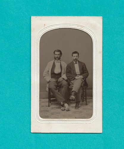 Tintype. Two tough looking young men. Possibly lawmen; gunslingers. | eBay