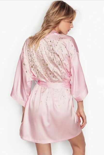 Victoria Secret NYC Fashion Show 2018 Backstage Sparkle Robe M / L Pink ...