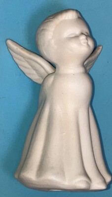 Vintage Giftco White Bone China Flaying/Praying Angel Miniature ...