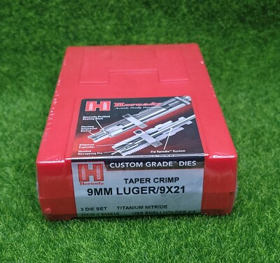 Hornady 9mm Luger/9X21 Custom Grade Reloading 3-Die Set Taper Crimp ...