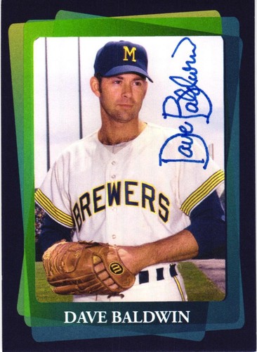 Dave Baldwin Signed Custom Card Auto MLB Baseball Card Milwaukee ...