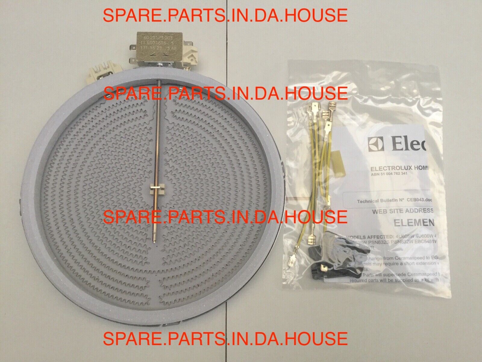 Chef Finesse Ceramic Cooktop LARGE Hotplate Element FEPMFCBL FEPMFCSS ...