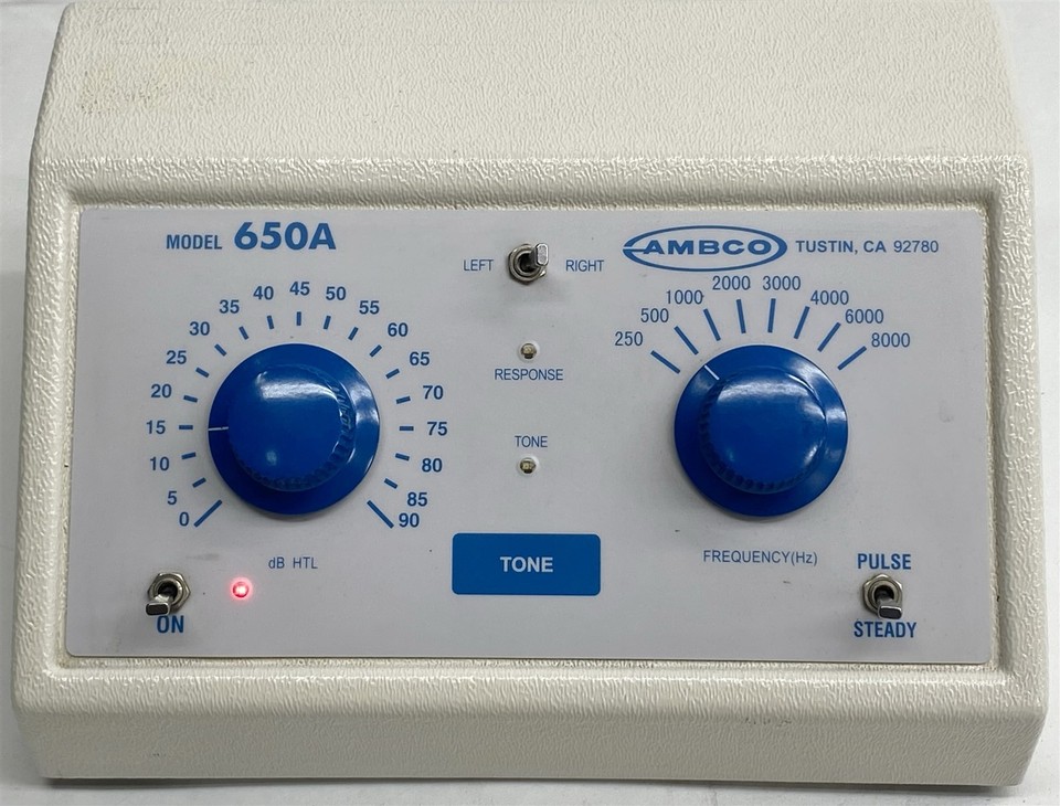 Ambco 650A Audiometer Hearing Testing Test Machine *No Power Supply ...