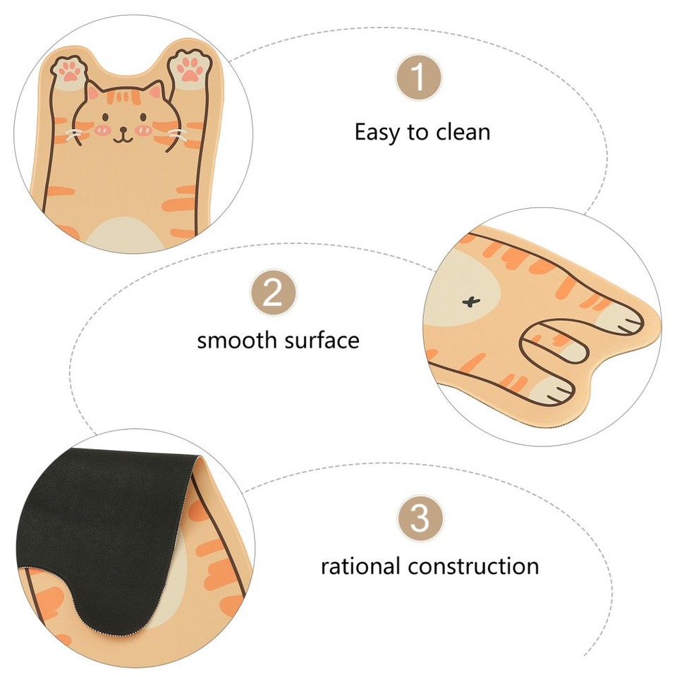 Cartoon Mouse Pad Long Keyboard Desk Pad Non-Slip Mouse Mat Laptop Desk ...