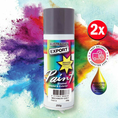 2x Machinery Grey Australian Export Spray Paint Cans 250gm Fast ...