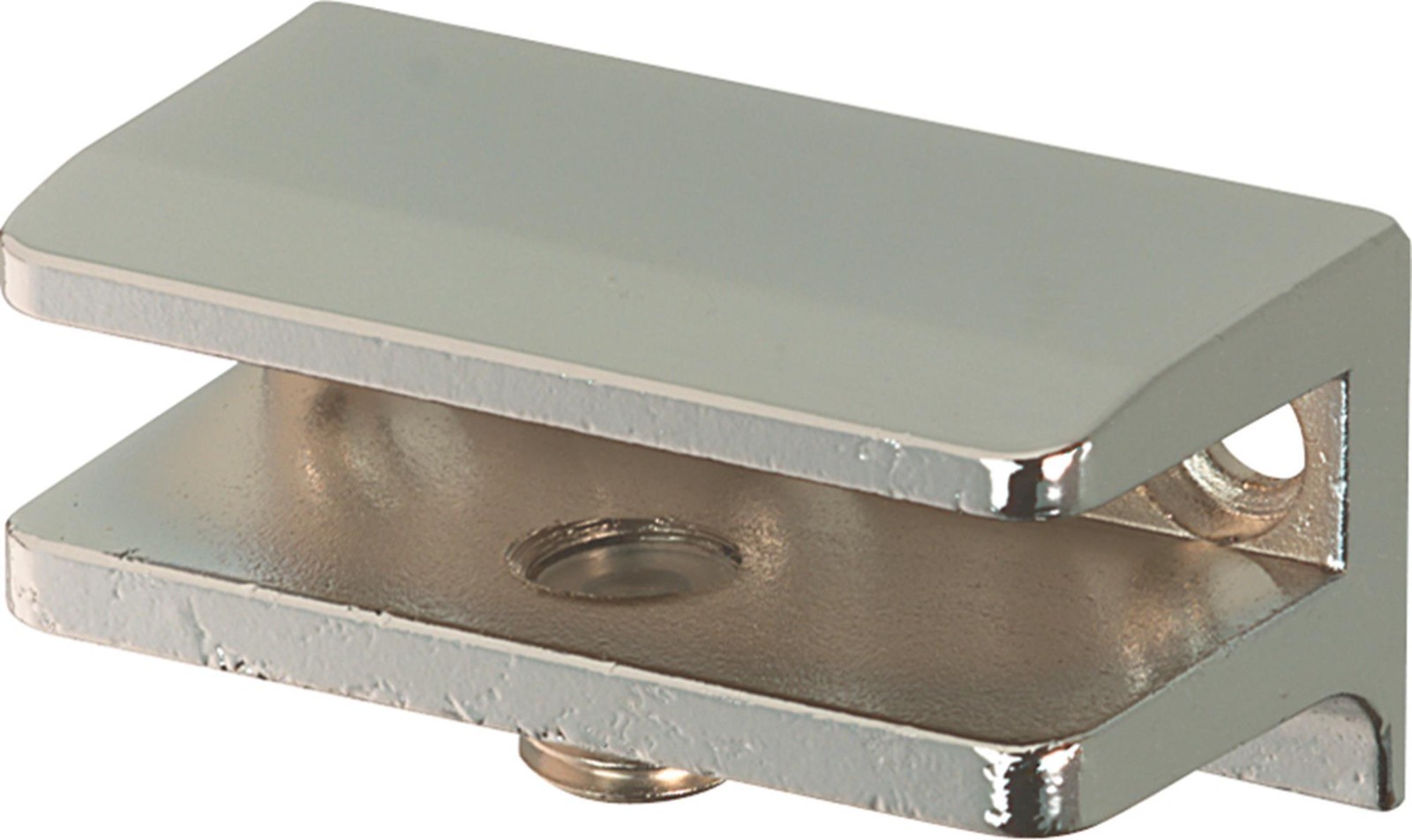 4 X HAFELE GLASS SHELF CLAMP SUPPORT BRACKET POLISHED CHROME FOR 6MM ...