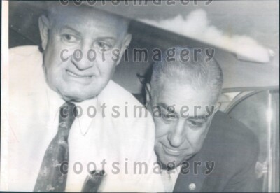 1959 Louisiana Governor Earl Long Gets in Car Press Photo | eBay