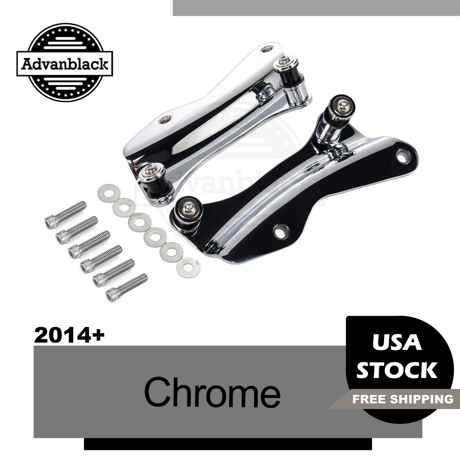 Chrome 4-Point Docking Hardware Kit Fits 2014+ Harley Touring PN ...