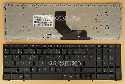 New For HP ELITEBOOK 8560P 8570P Keyboard Danish Tastatur With frame no ...