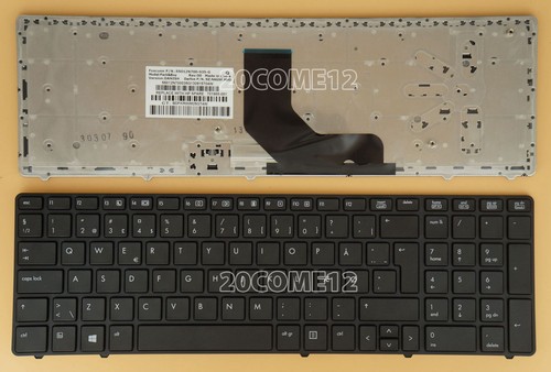 New For HP ELITEBOOK 8560P 8570P Keyboard Danish Tastatur With frame no ...
