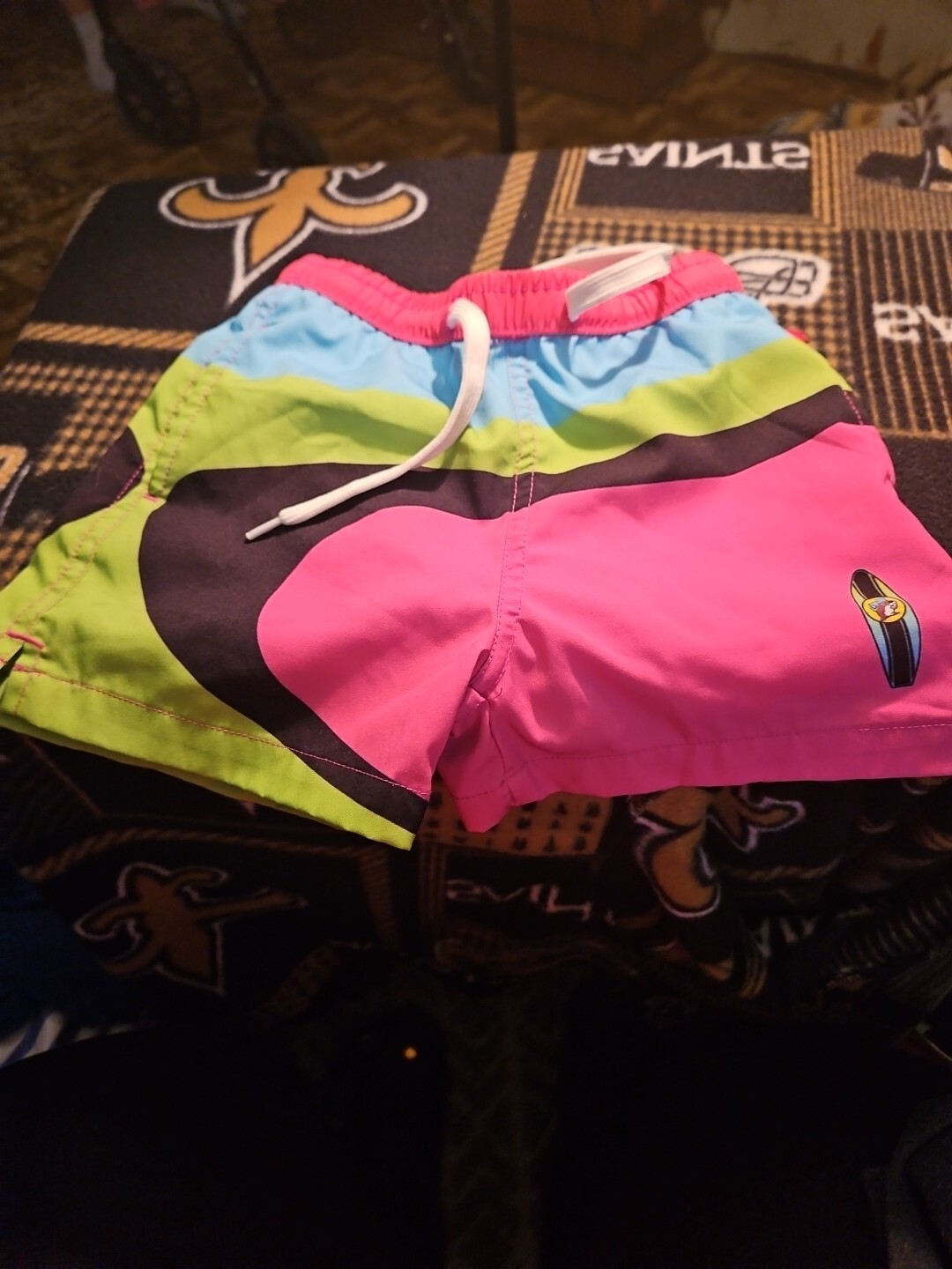 Buc-ees Beaver Retro Neon Swim Trunks Boy’s Size 3T S… - Gem