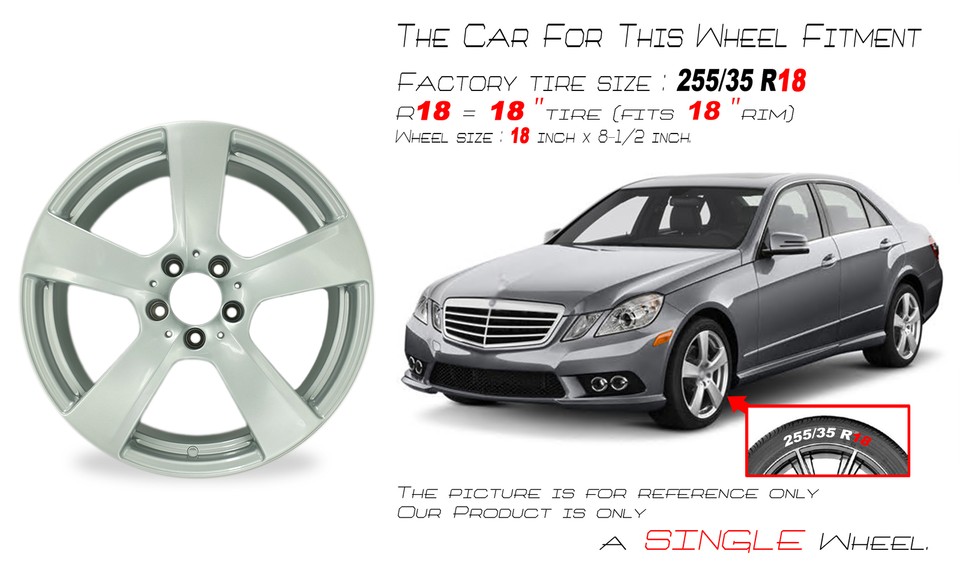 Rear for Mercedes-Benz E-Class Cpe Conv OEM Design Wheel 18" 11-13 E350 ...