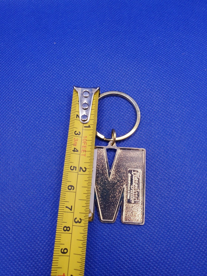 Disneyland Parks M Letter Keychain Mickey Mouse Minnie Goofy Metal Key ...