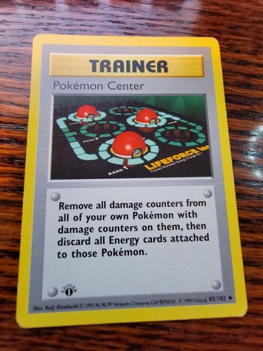 1st Edition Shadowless Pokemon Center! Base Set Trainer 85/102 LP | eBay