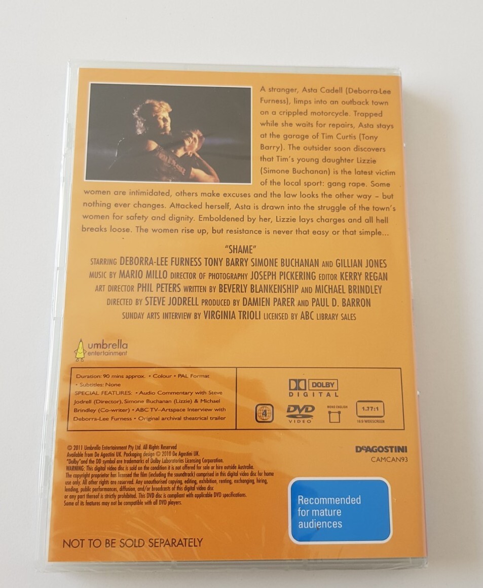 Shame DVD 2011 Australian Cult Classic Brand New Sealed Simon Buchanan ...