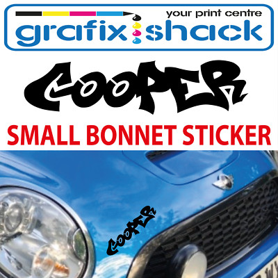 MINI ONE MINI COOPER SMALL BONNET BADGE STICKERS VINYL/GRAPHICS/ DECALS ...