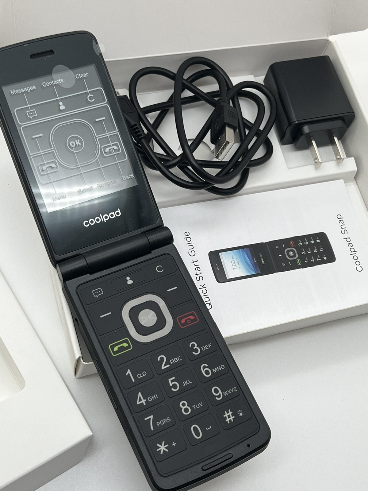 NEW - BOOST MOBILE Coolpad SNAP Flip Phone - 4G LTE SPRINT - Black | eBay