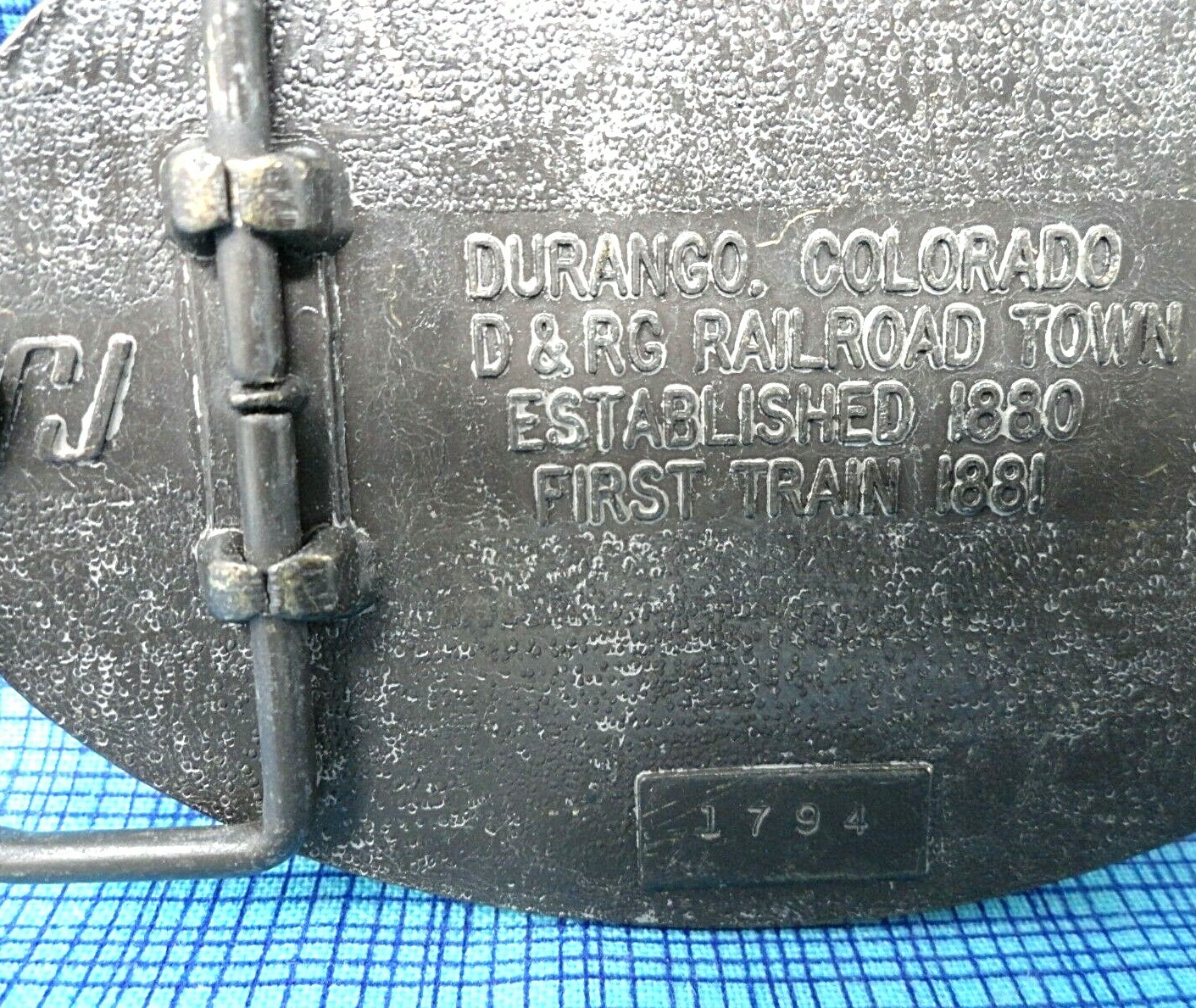 Durango Colo DRG Railroad Town Belt Buckle 100 Years … - Gem