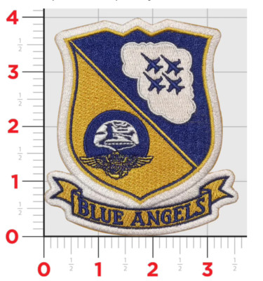 NAVY BLUE ANGELS EMBROIDERED HOOK & LOOP PATCH | eBay