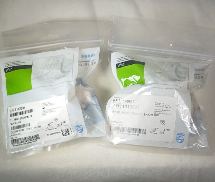Philips Respironics Nasal Wisp Cushion,RP (1112031) Size XL Lot of 2 ...