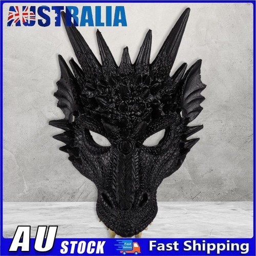 Halloween 3D Horror Dragon Mask Cosplay Props Festival Party Fancy ...