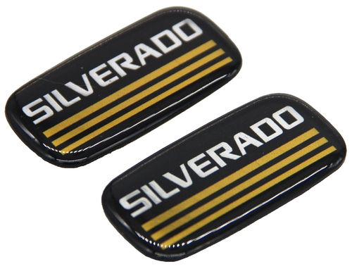 2X Fits 99-07 Silverado Side Roof Pillar Cab Emblem Badge Nameplate ...