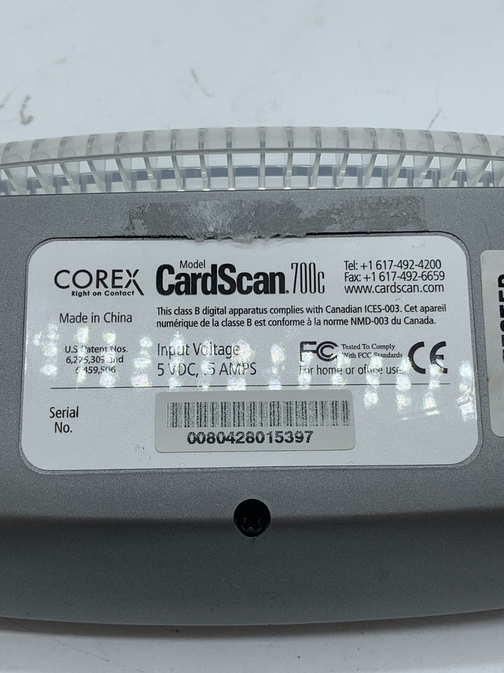 Corex CardSCan 700C Business Card Scanner w/ Cable & FREE SHIPPING | eBay