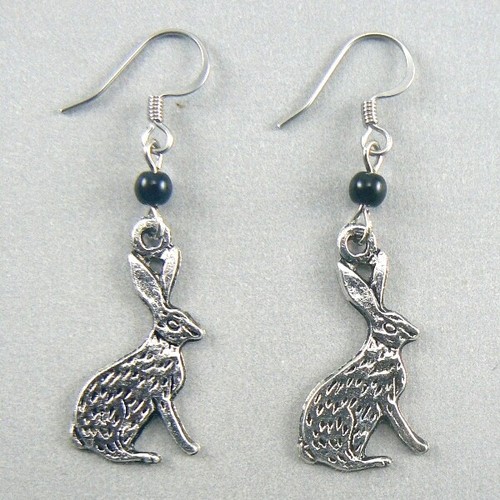 Jackrabbit Bunny Rabbit Dangle Earrings RTG | eBay