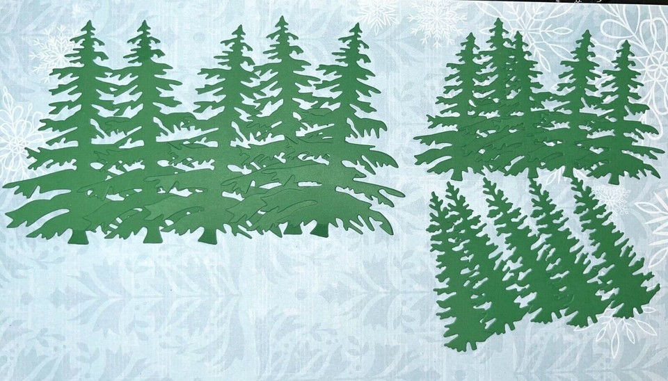 15 SML EVERGREEN TREES cardstock paper die cut embellishments | eBay