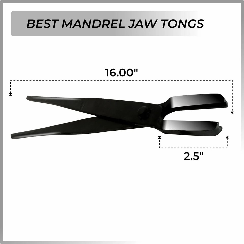 Hand Forged Square Jaw Tongs Blacksmith forge tool 16" length | eBay