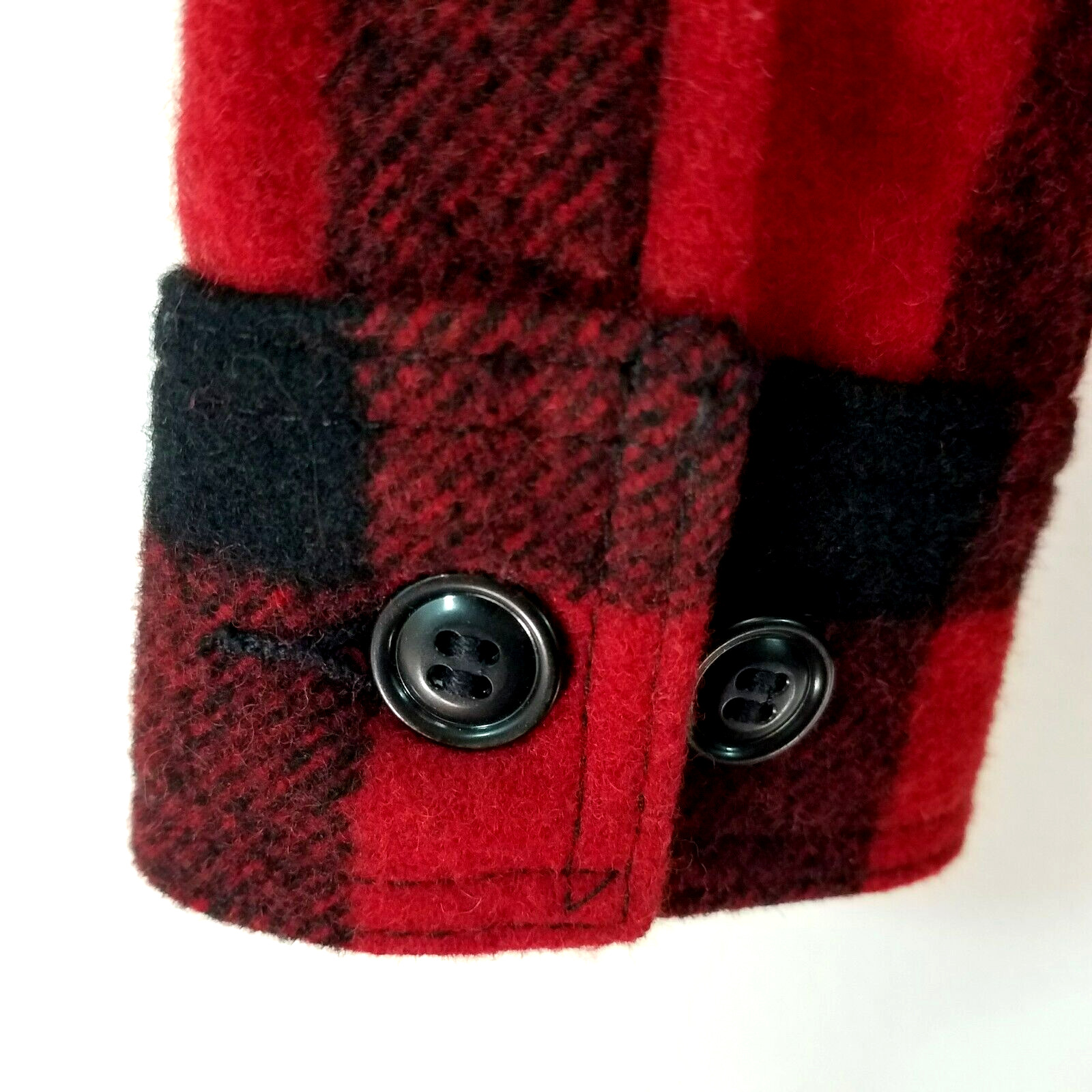 FILSON Seattle Mackinaw 100% Wool Coat Red/Black Buff… - Gem