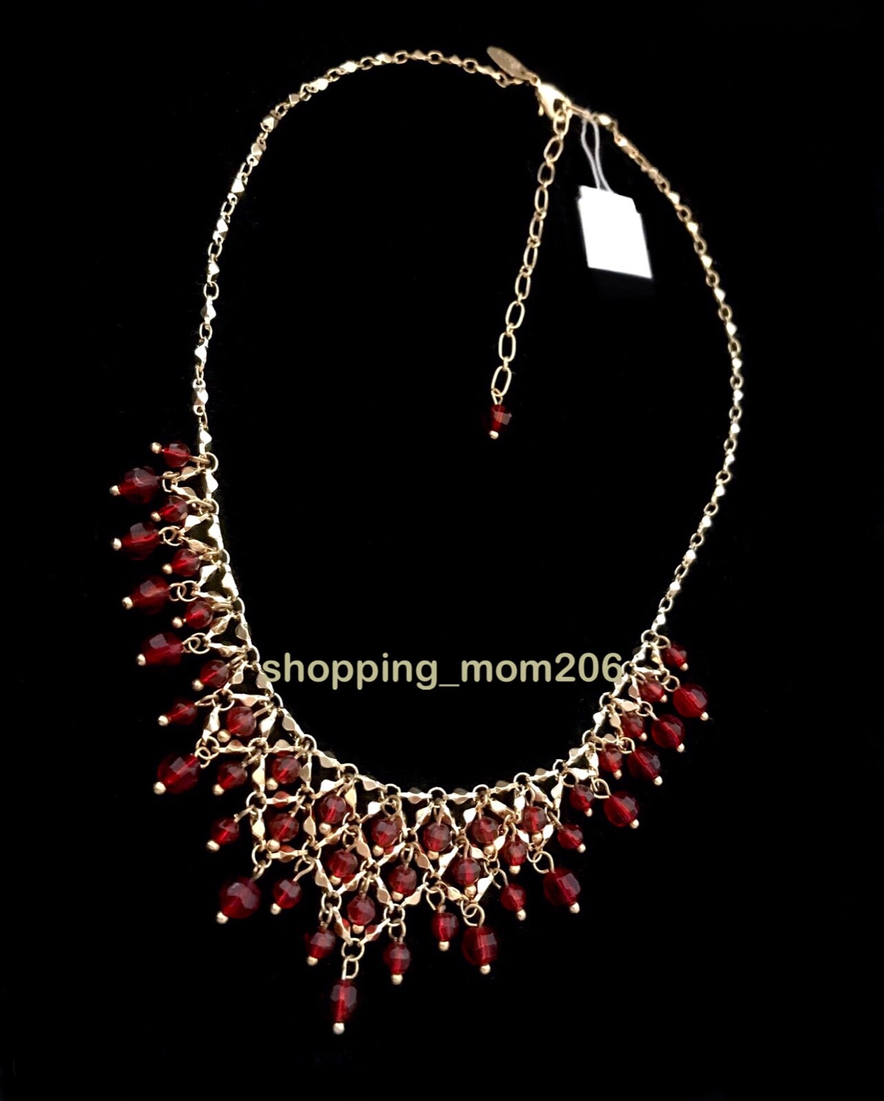 Lia Sophia "Del Toro" Gold-Tone w/Red Beads Necklace | eBay