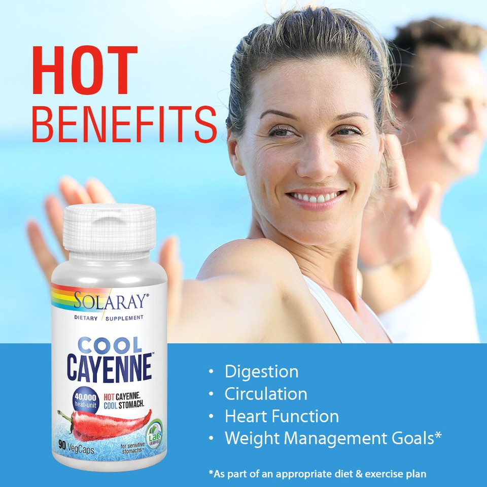 Solaray Cool Cool Cayenne 40,000 HU | 90 VegCaps | eBay