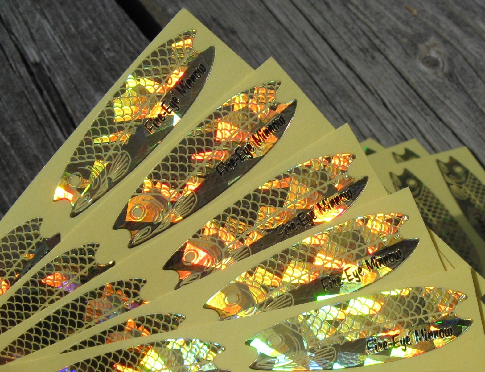 Holographic Fire Eye Minnow Replacement Decals Size 4-4.5 Lot of 96 ...