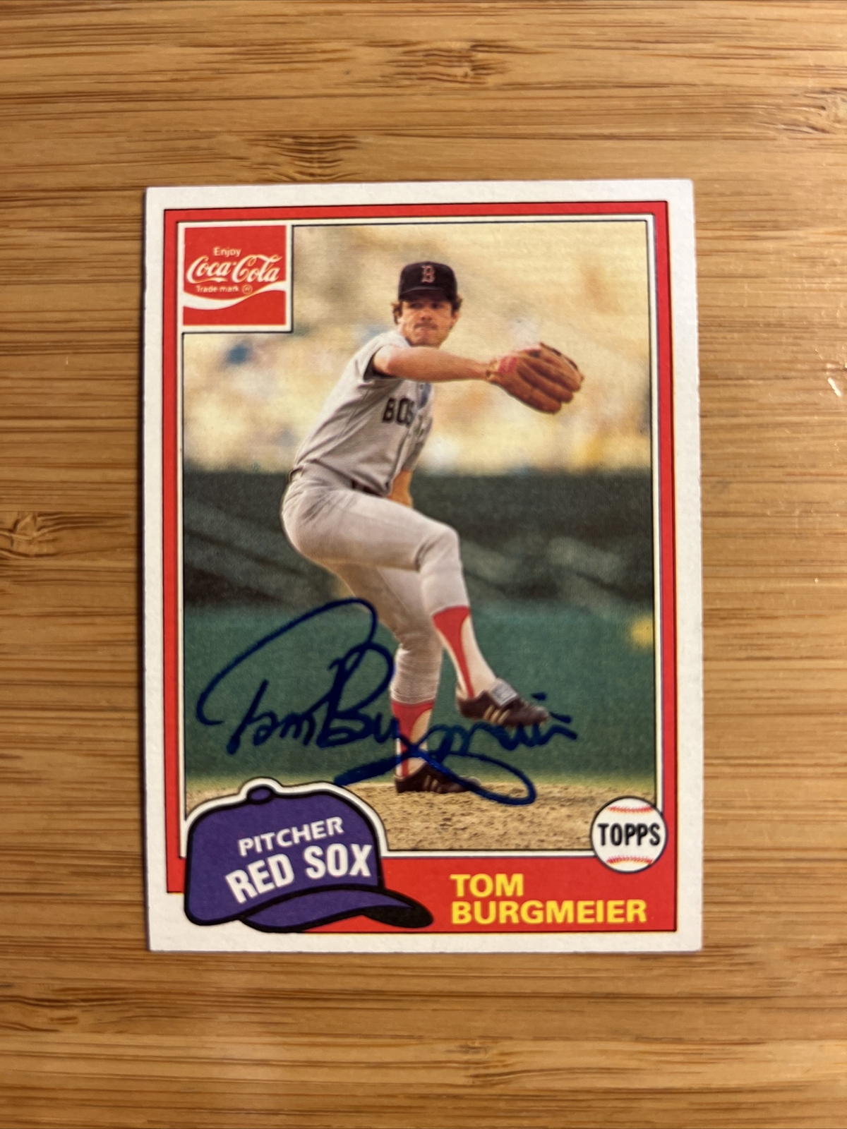 Autographed Signed Baseball Card Tom Burgmeier Red Sox | eBay