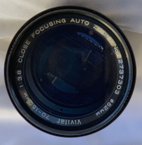 Vintage Vivitar Close Focus Auto Zoom Lens 70mm-150mm 1 : 3.8 52mm W ...