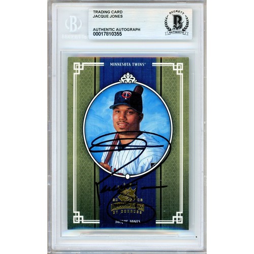 2005 Donruss Diamond Kings #129 Jacque Jones Signed Card AUTO Beckett ...
