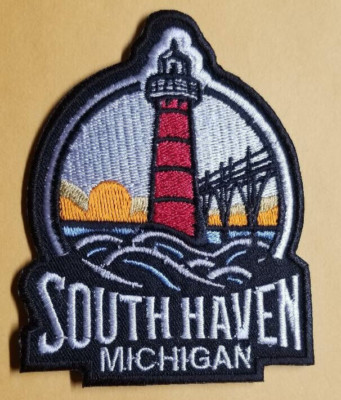 Embroidered Michigan South Haven Lighthouse Station Patch approx 2.75x3 ...