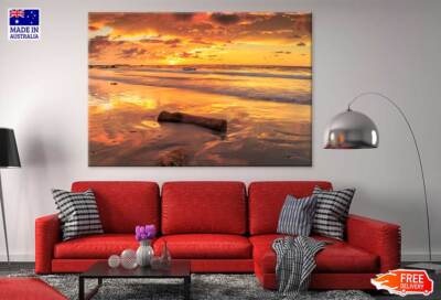 Sunset on Kiamsam Beach Labuan Wall Canvas Home Decor Australian Made ...