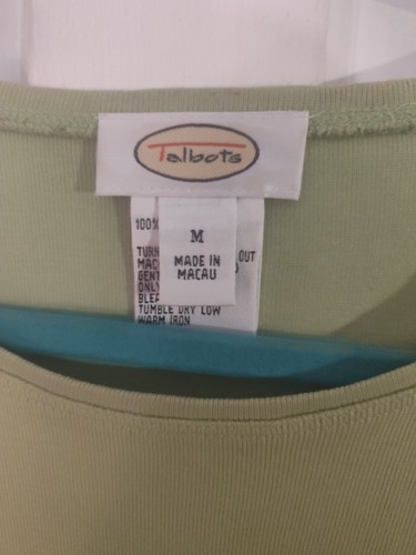Talbots Ladies Green Sz M 100% Pima Cotton Tank Top | eBay