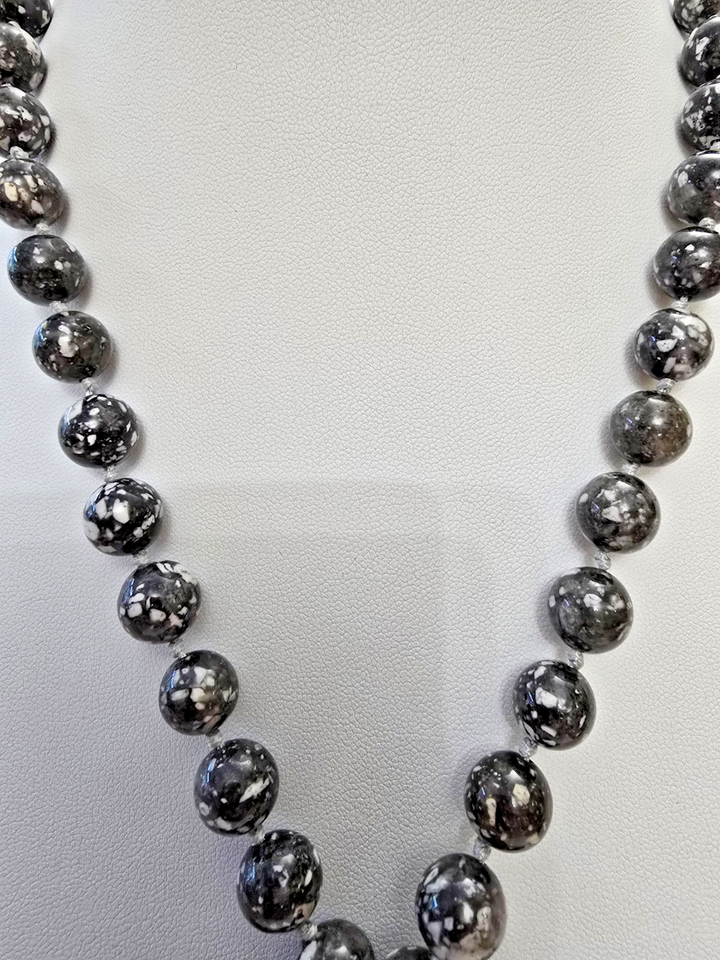 LOLA ROSE GORGEOUS GREY WHITE PORPHYRY ? STONE DOUBLE HEART NECKLACE 18 ...