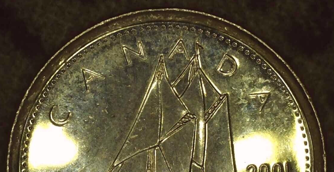 2001 P Canadian 10 Cents Dime With Multiple Double Die Mint Errors On ...