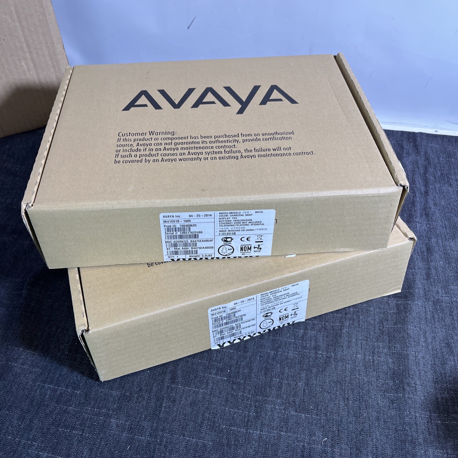 LOT OF 2x Avaya 9641G IP Deskphone charcoal gray/ NO HEADSET | eBay